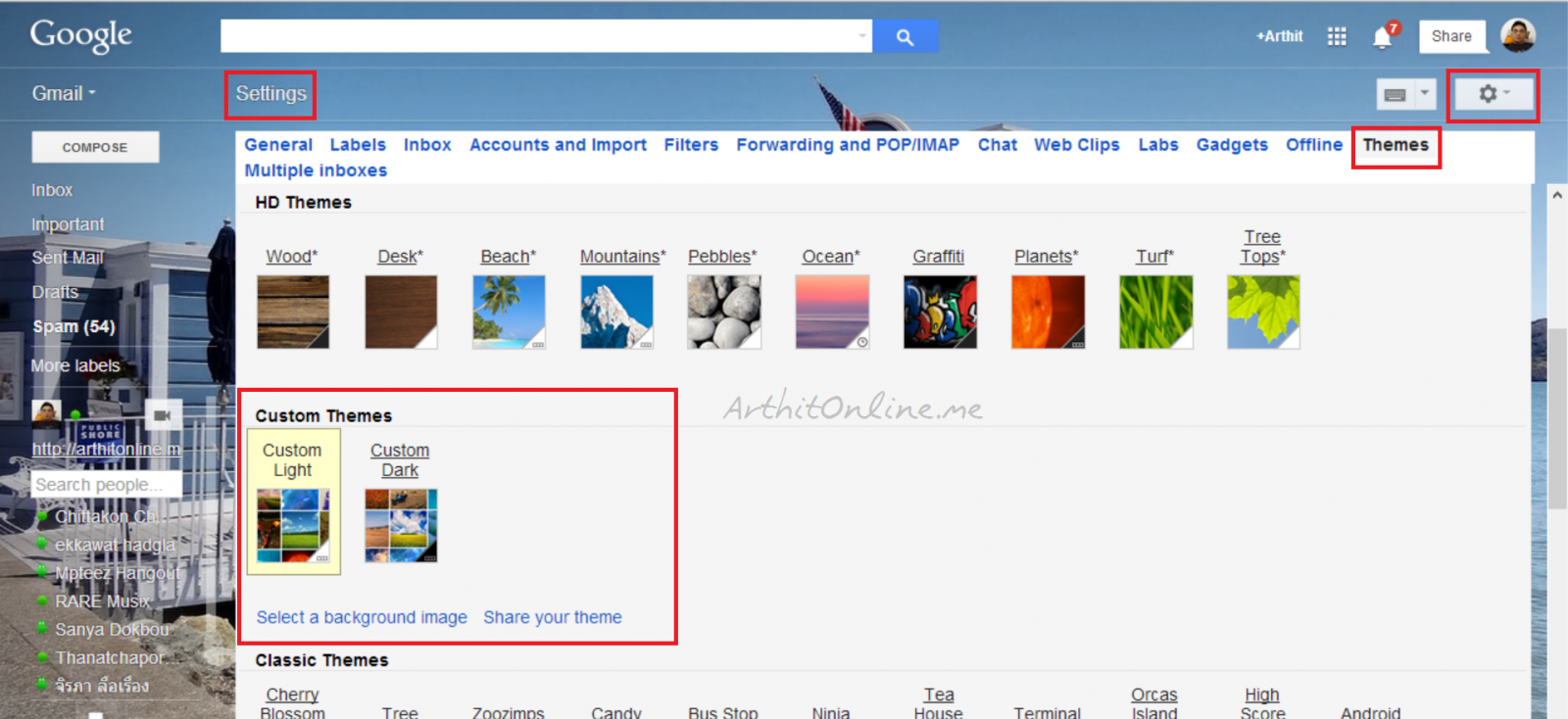 เคล็ดลับ GMAIL : สร้าง THEME จากรูปของตัวเอง พร้อมแชร์อวดใคร ๆ | Blog | อีเมล์โฮ้สติ้ง, gmail ...